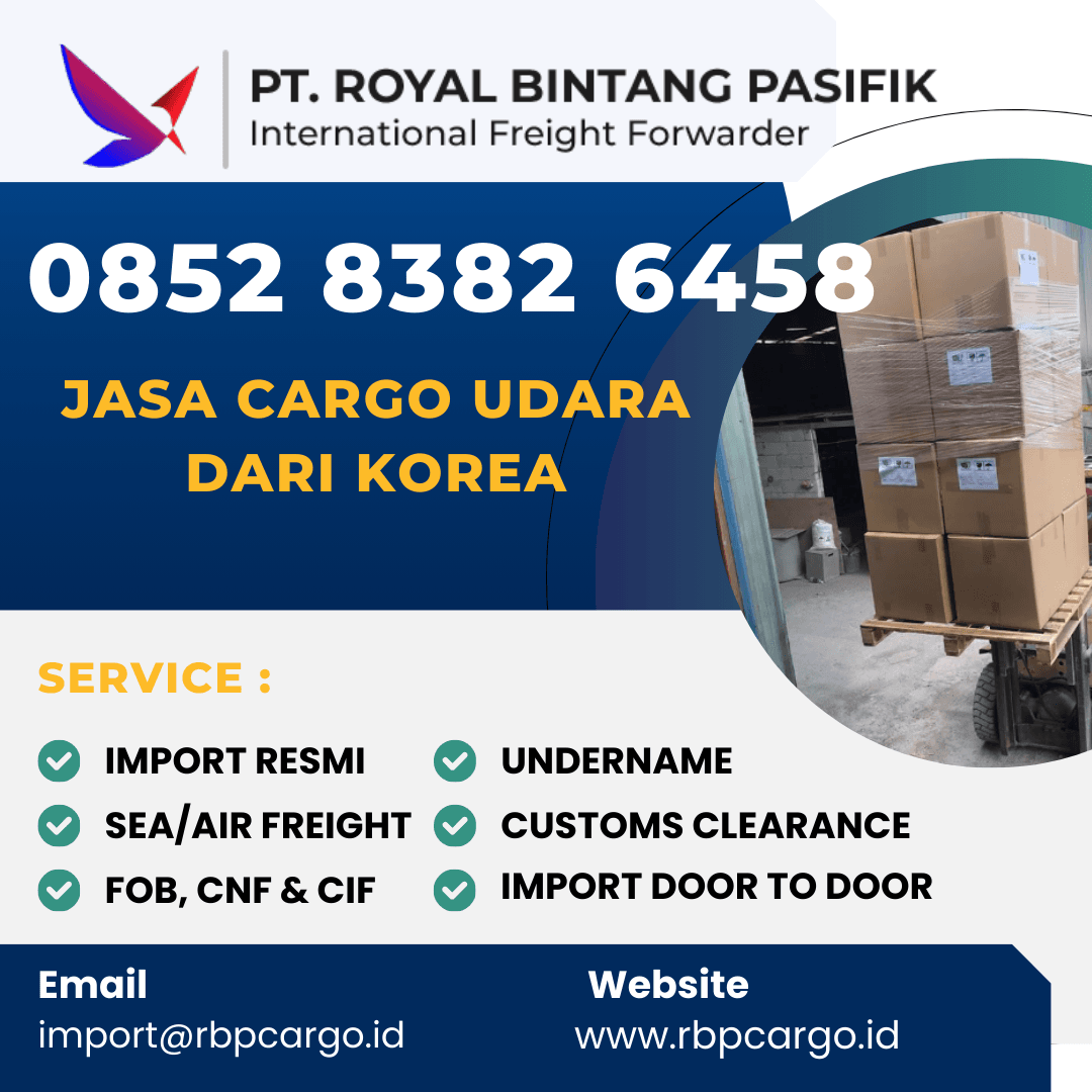 Jasa Cargo Udara dari Korea ke Indonesia