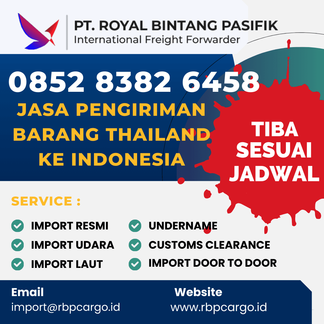 Jasa pengiriman barang Thailand ke Indonesia